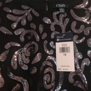 Chaps | Dresses | Black Sequin Maxi Dress | Poshmark